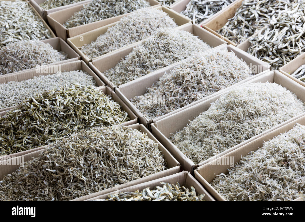 Dried small anchovy fish Stock Photo - Alamy