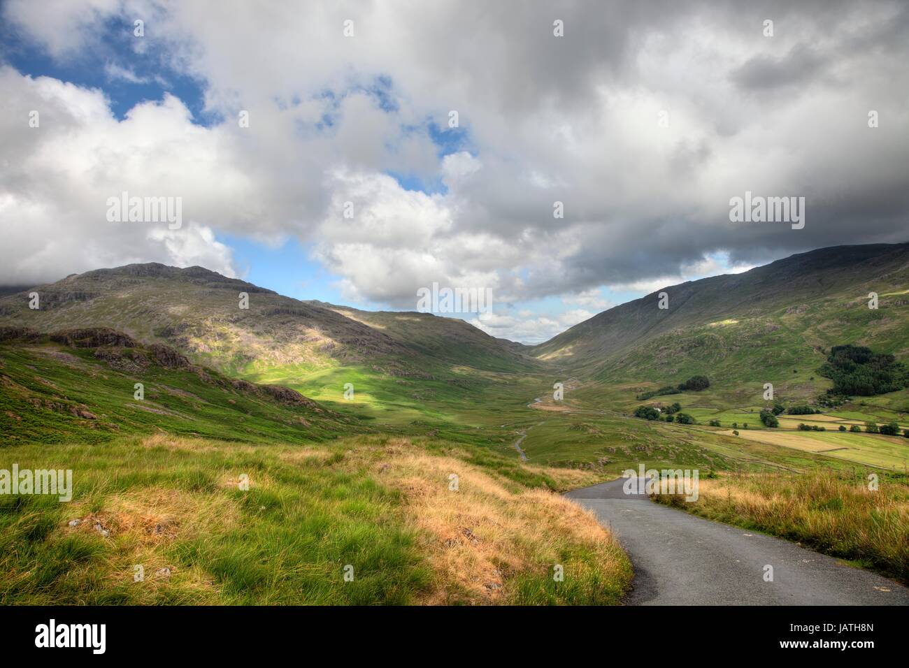 Hardknott Pass, a dramatic road through the mountains, the Lake ...