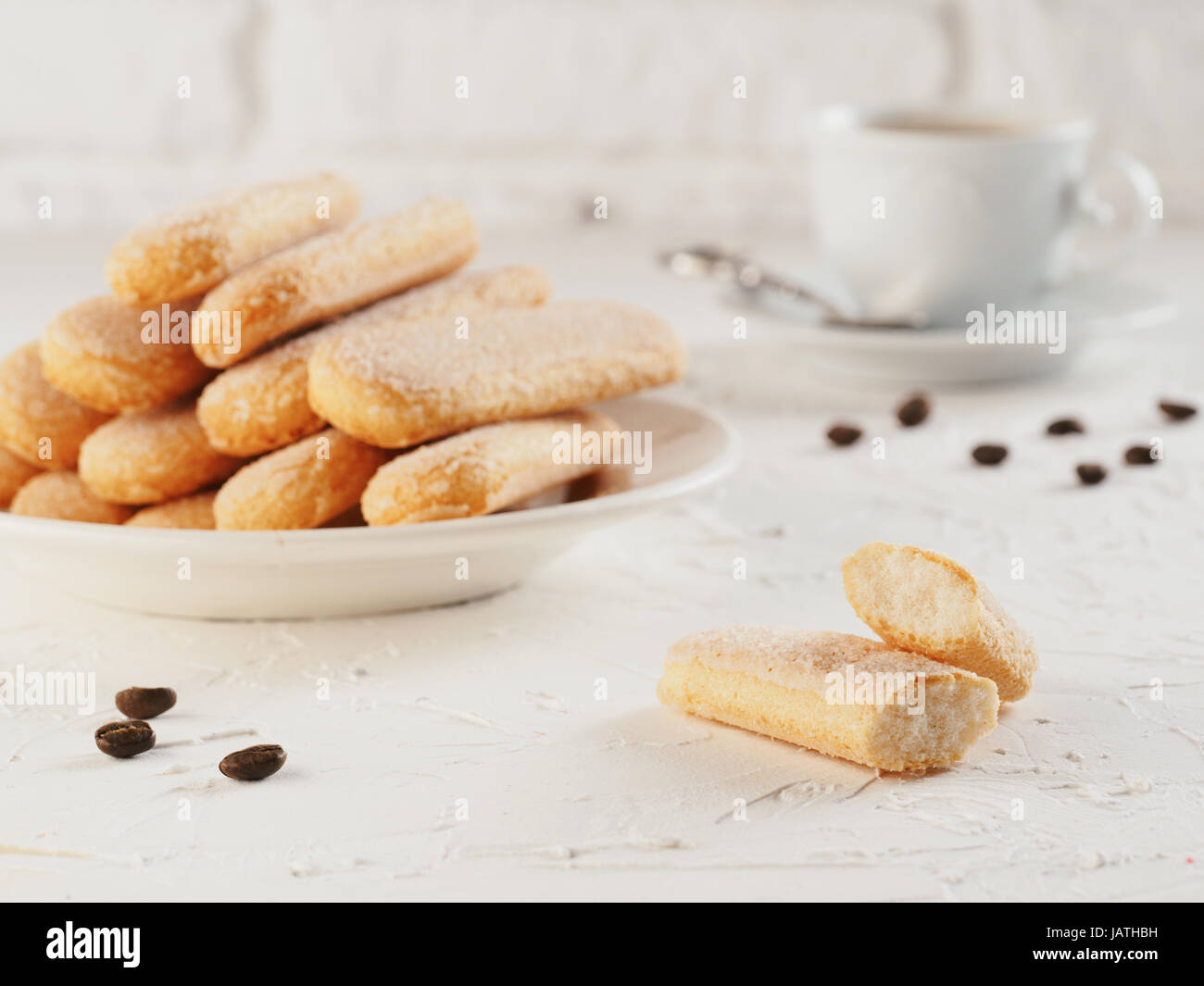 ladyfinger savoiardi biscuit cookie Stock Photo - Alamy