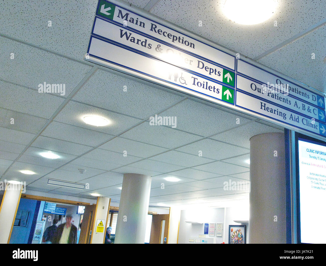 Helpful and comprehensive signage at a NHS hospital in Great Britain ...