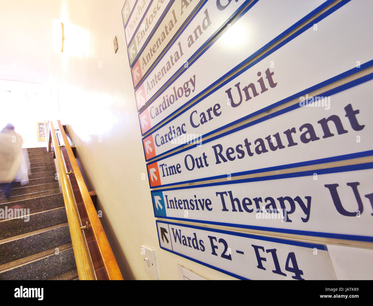 Helpful and comprehensive signage at a NHS hospital in Great Britain ...