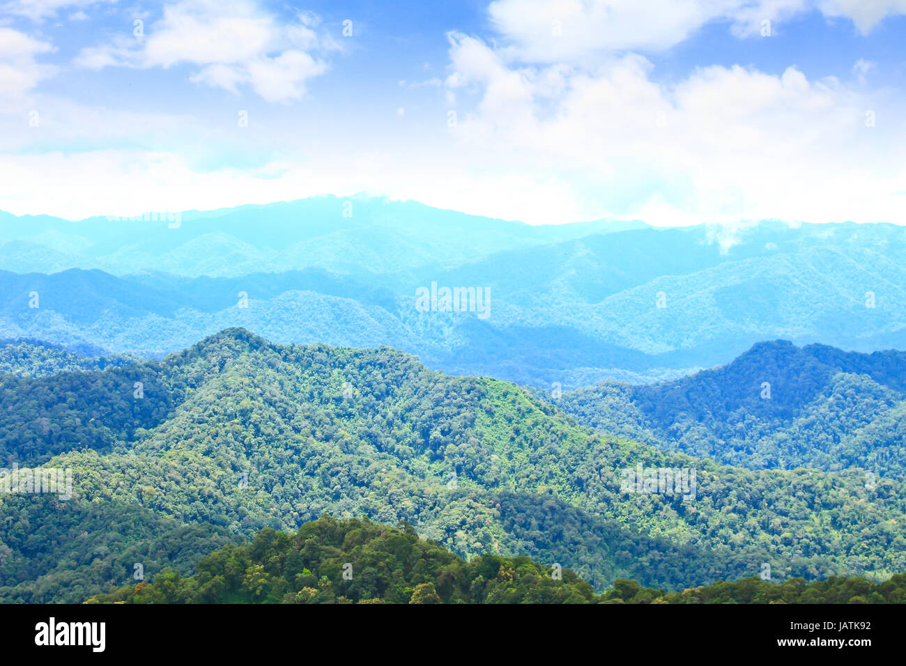 Views of the valley to the high peaks of 1200 meters in the national ...