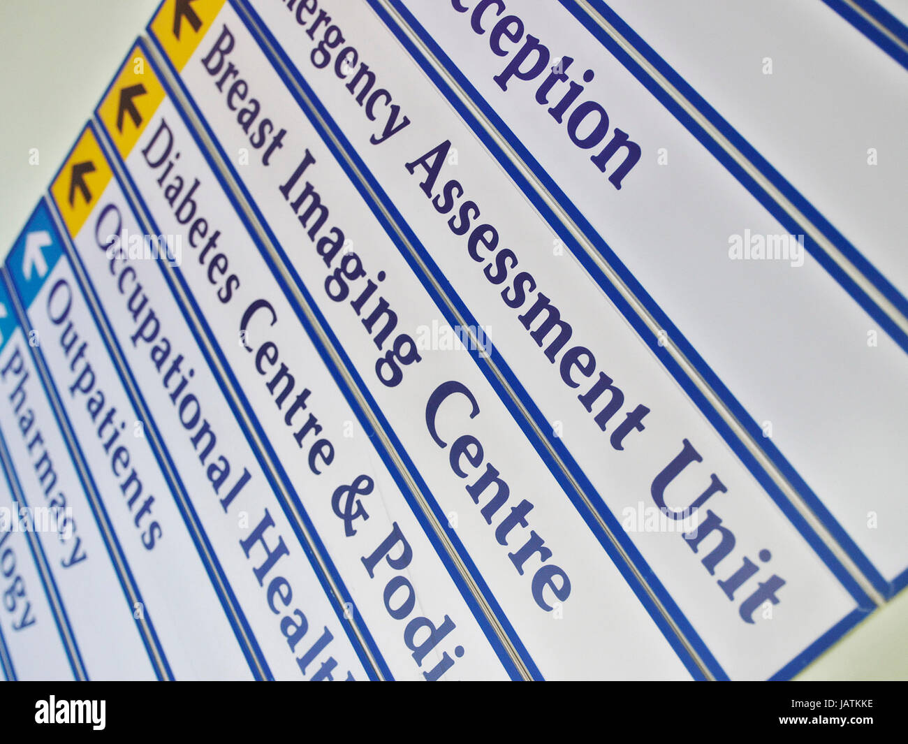 Helpful and comprehensive signage at a NHS hospital in Great Britain ...