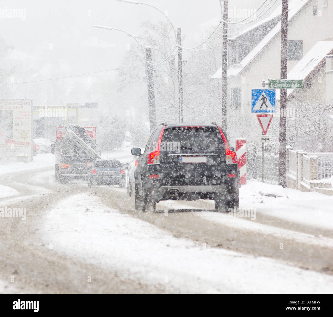 Weather snow accident grit hi-res stock photography and images - Alamy