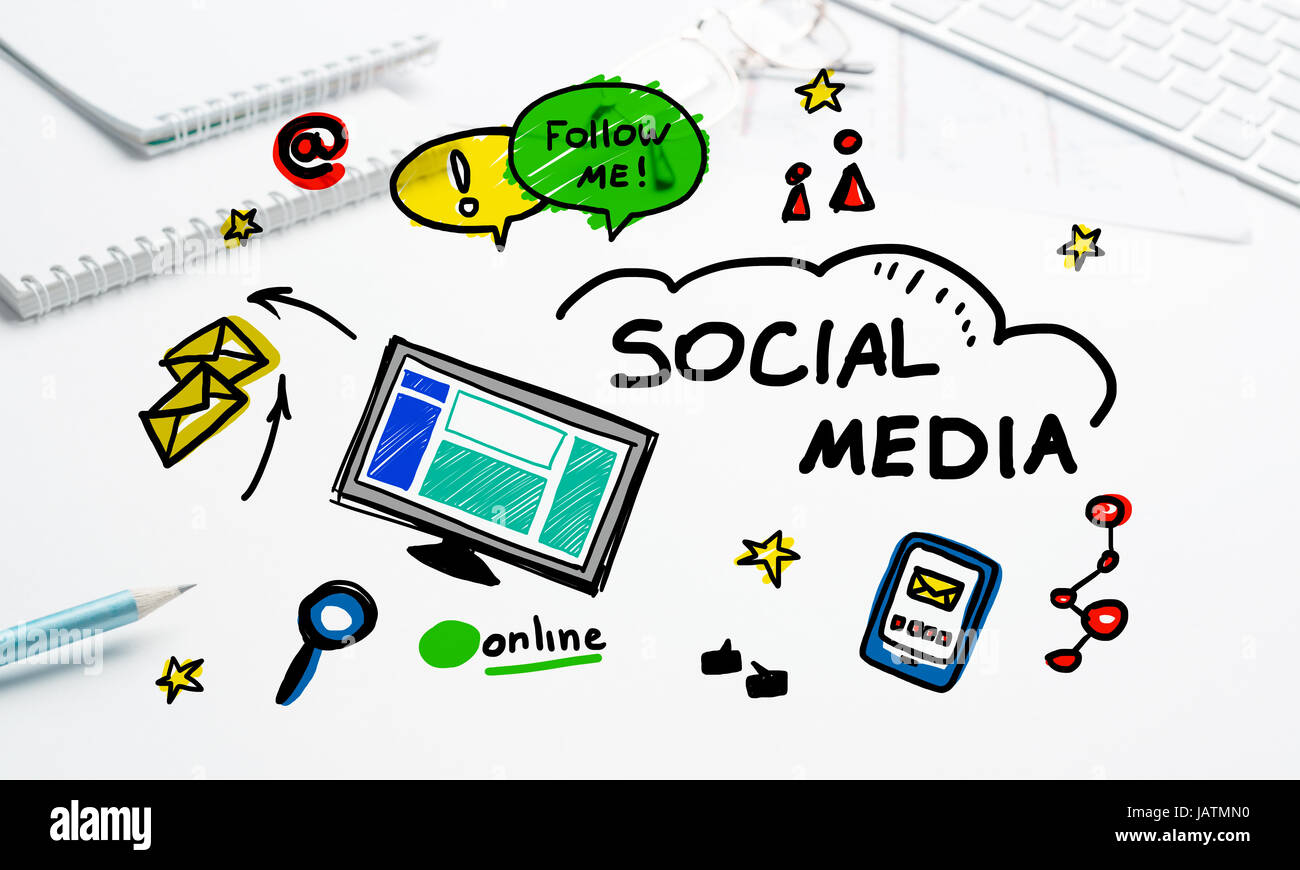 Network media background Stock Photo - Alamy