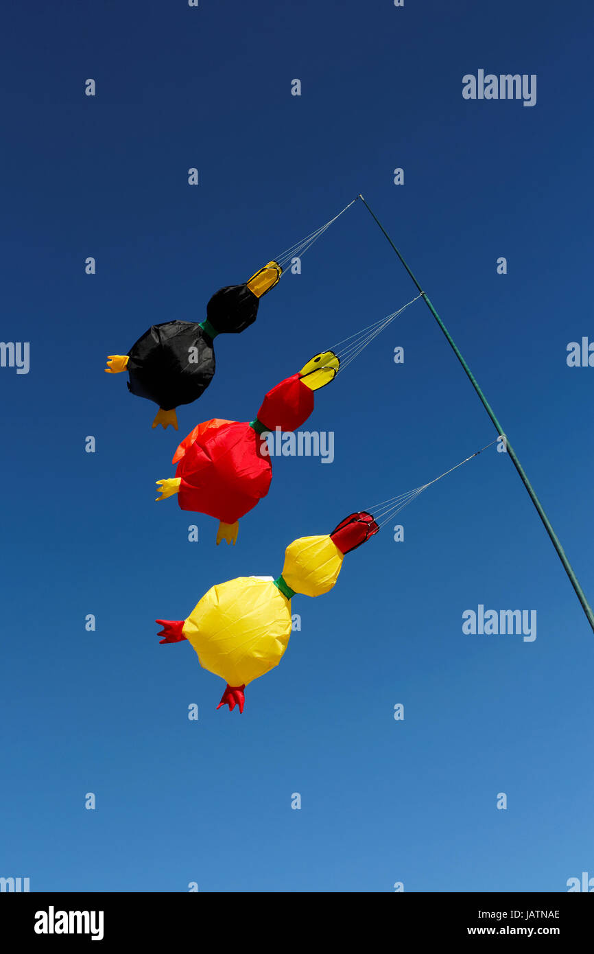 Wind kites with german national colours Stock Photo - Alamy