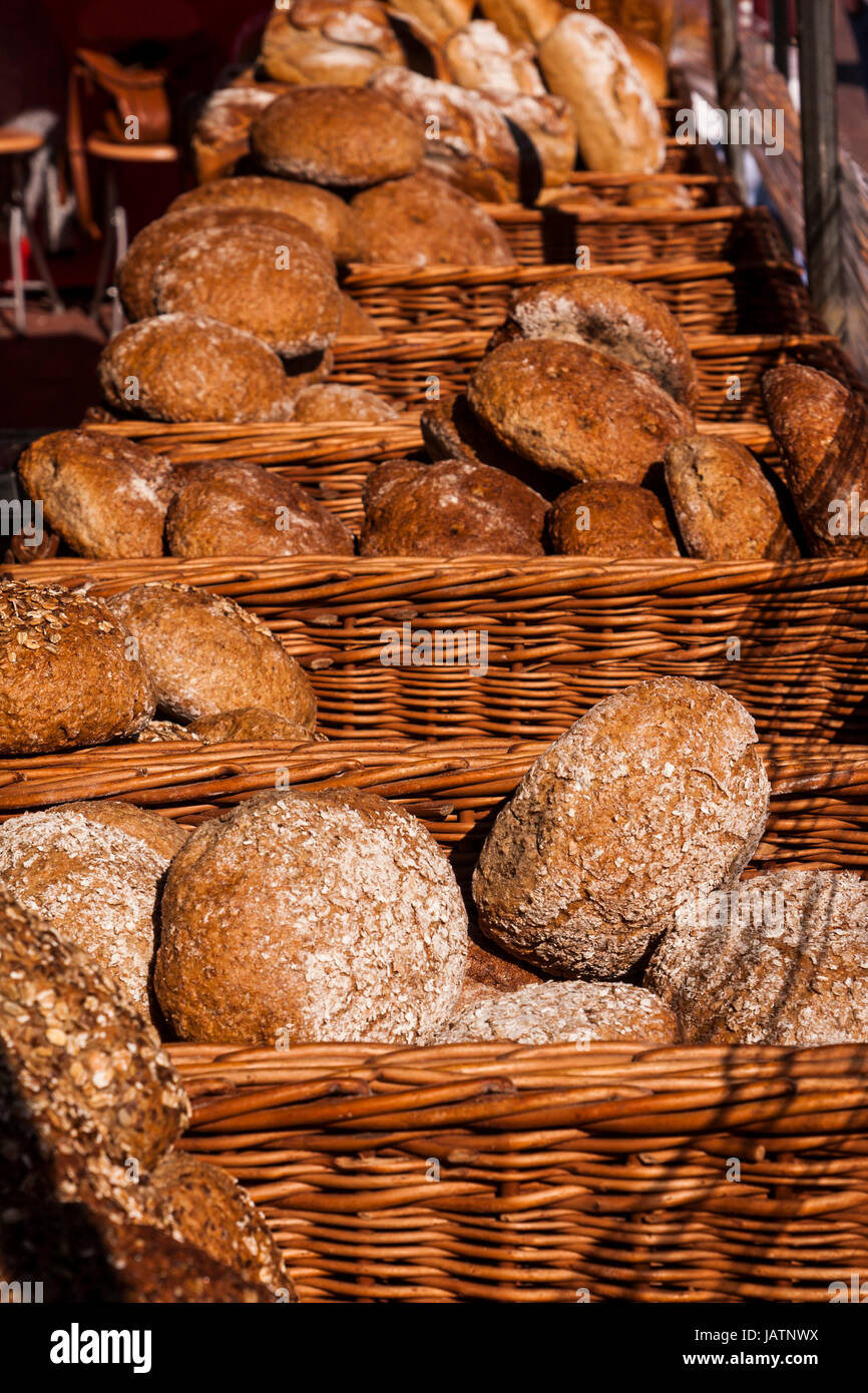 Traditional bread in polish food market Stock Photo - Alamy
