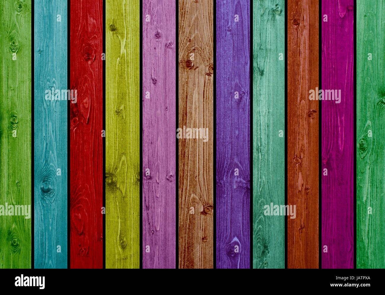 colorful wooden fence Stock Photo - Alamy