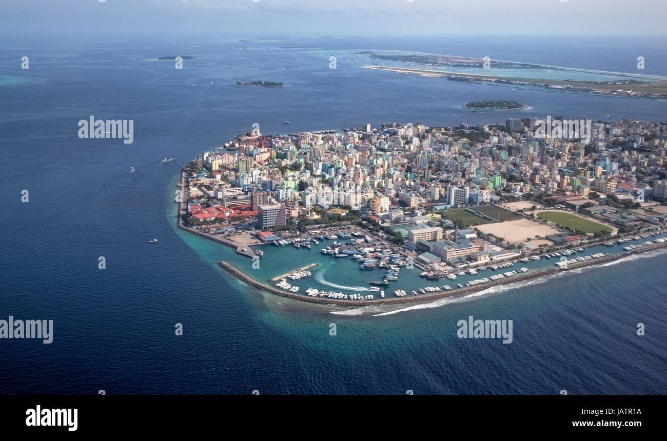 Capital maldives male aerial view hi-res stock photography and images ...