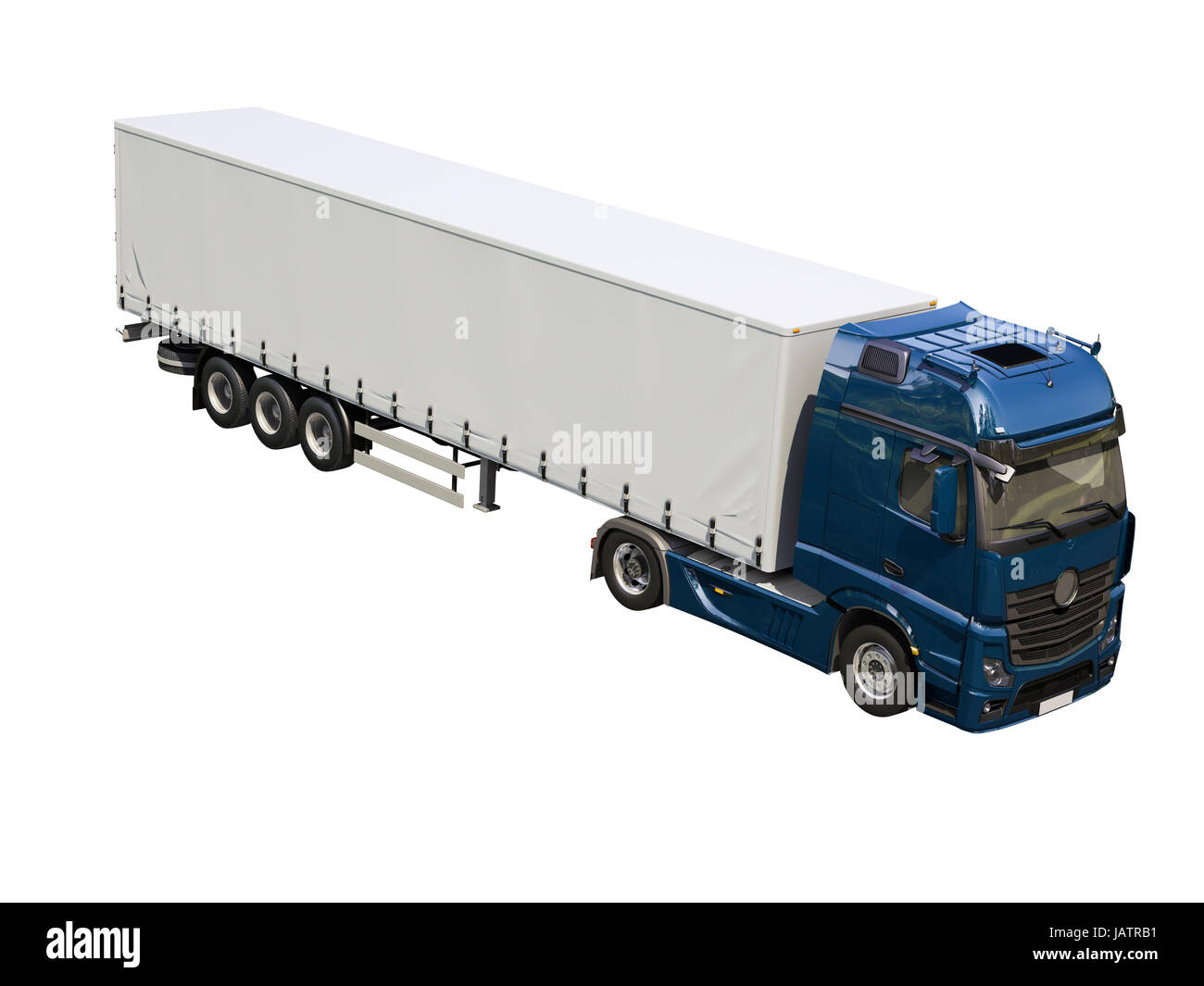 Semi tractor trailers Cut Out Stock Images & Pictures - Alamy