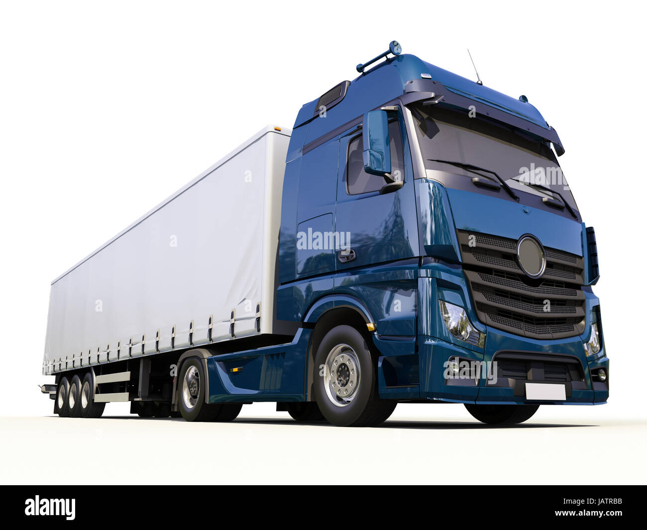 Loading of a semi trailer Cut Out Stock Images & Pictures - Alamy