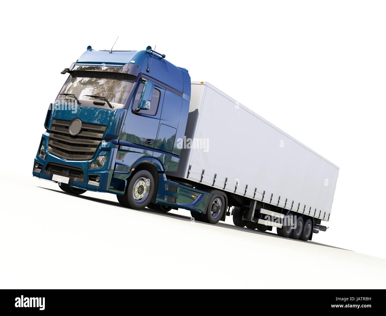 Loading of a semi trailer Cut Out Stock Images & Pictures - Alamy