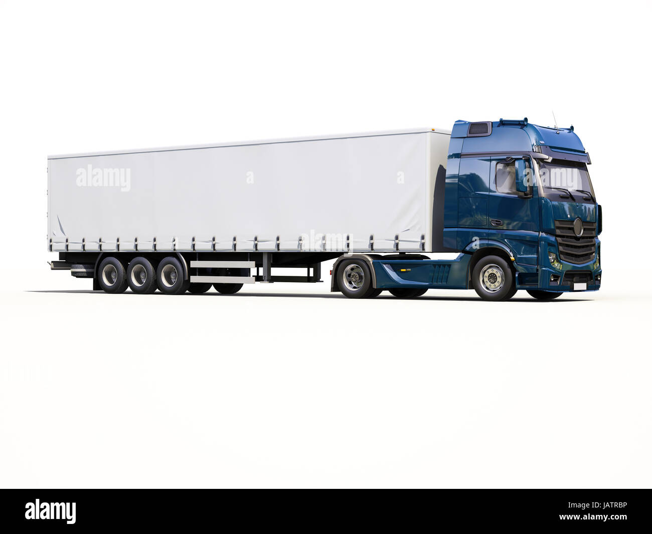 Loading of a semi trailer Cut Out Stock Images & Pictures - Alamy