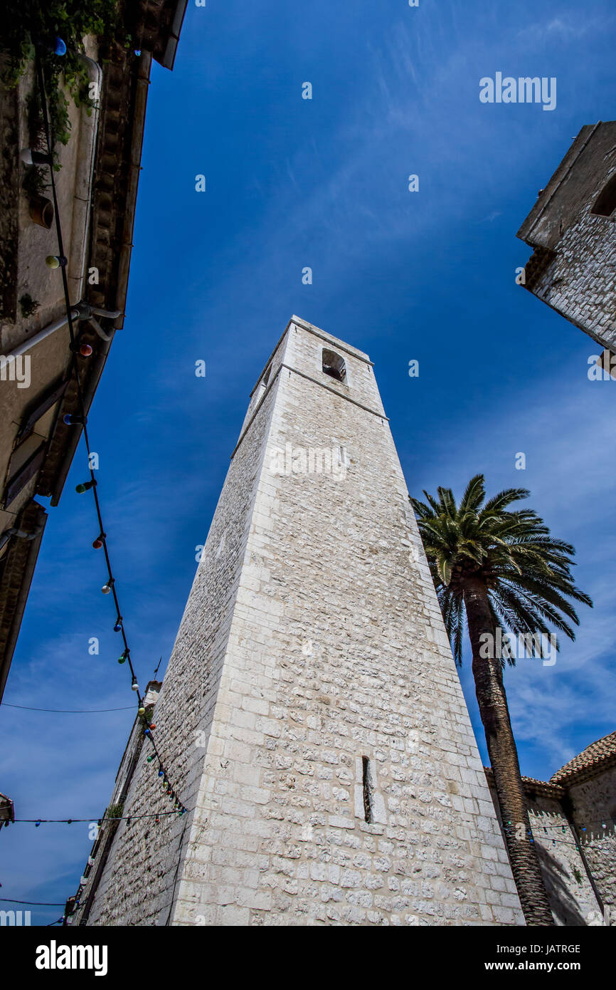 tower in french mountain village Stock Photo - Alamy