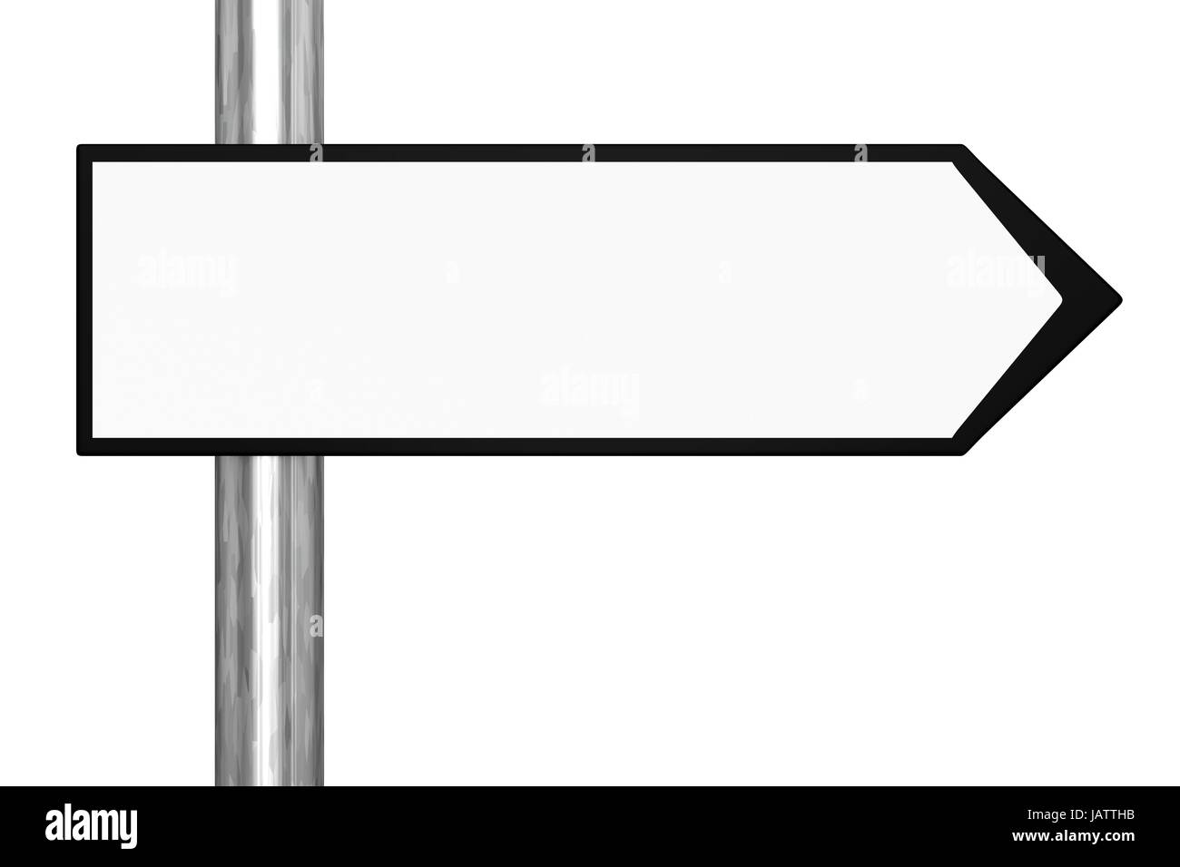 Direction sign board metal pole Black and White Stock Photos & Images ...
