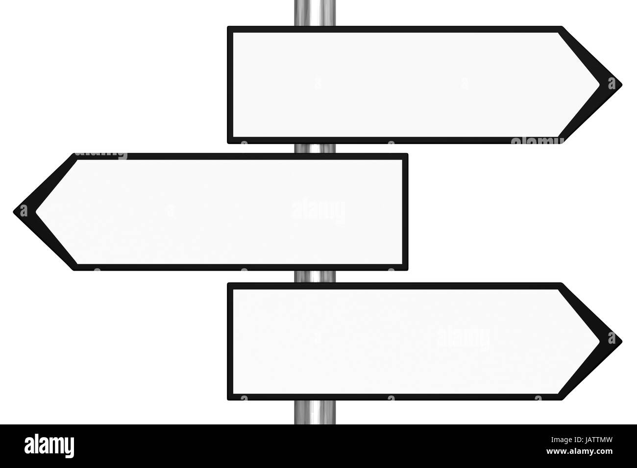 Black and white direction signs Black and White Stock Photos & Images ...