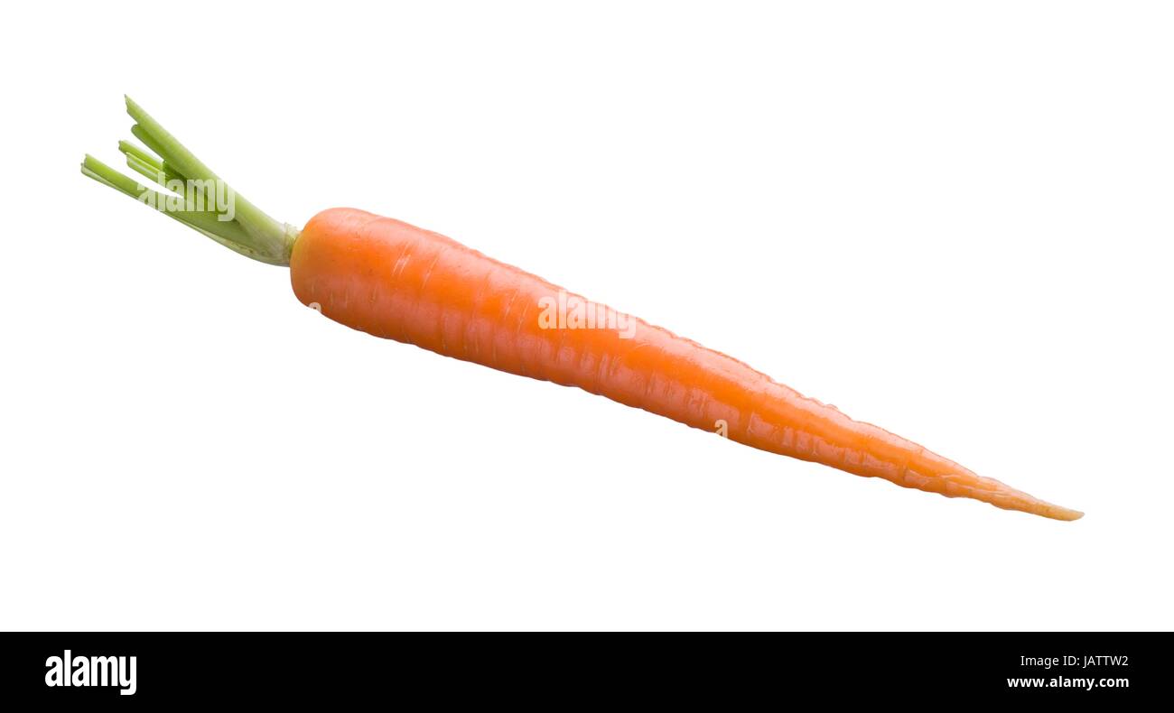 Single fresh carrot isolated on white background Stock Photo - Alamy