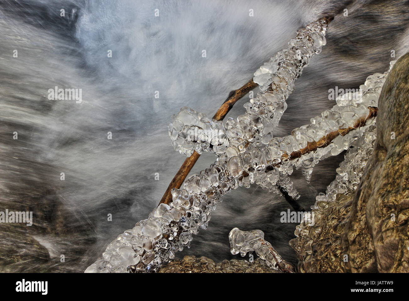 Light long perspective view nature and snow in winter hi-res stock ...