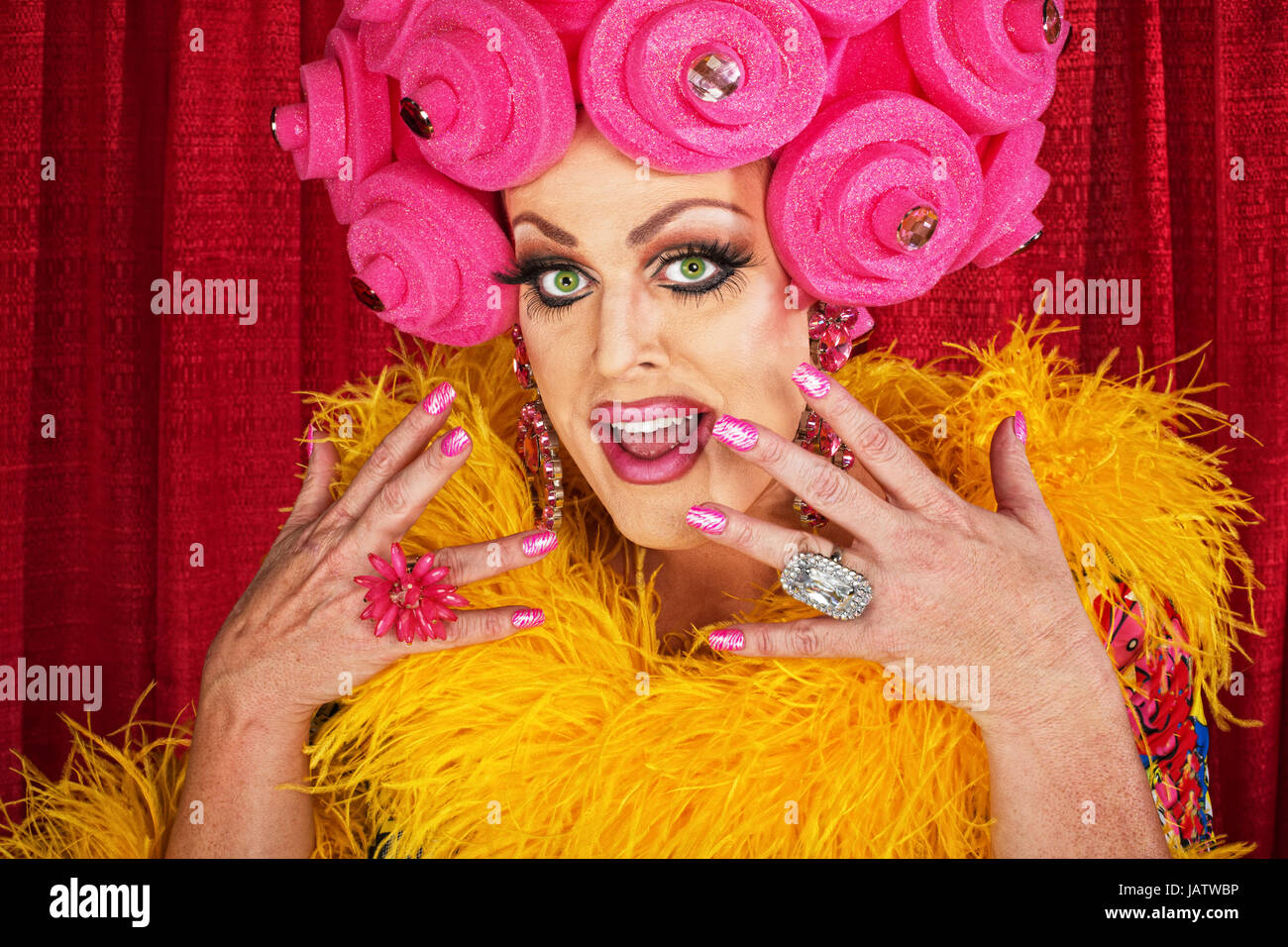 Drag queen in white hi-res stock photography and images - Alamy