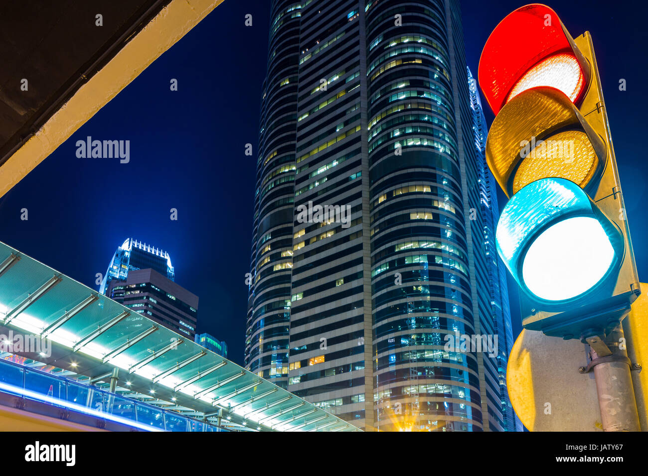 Traffic light in modern city Stock Photo - Alamy