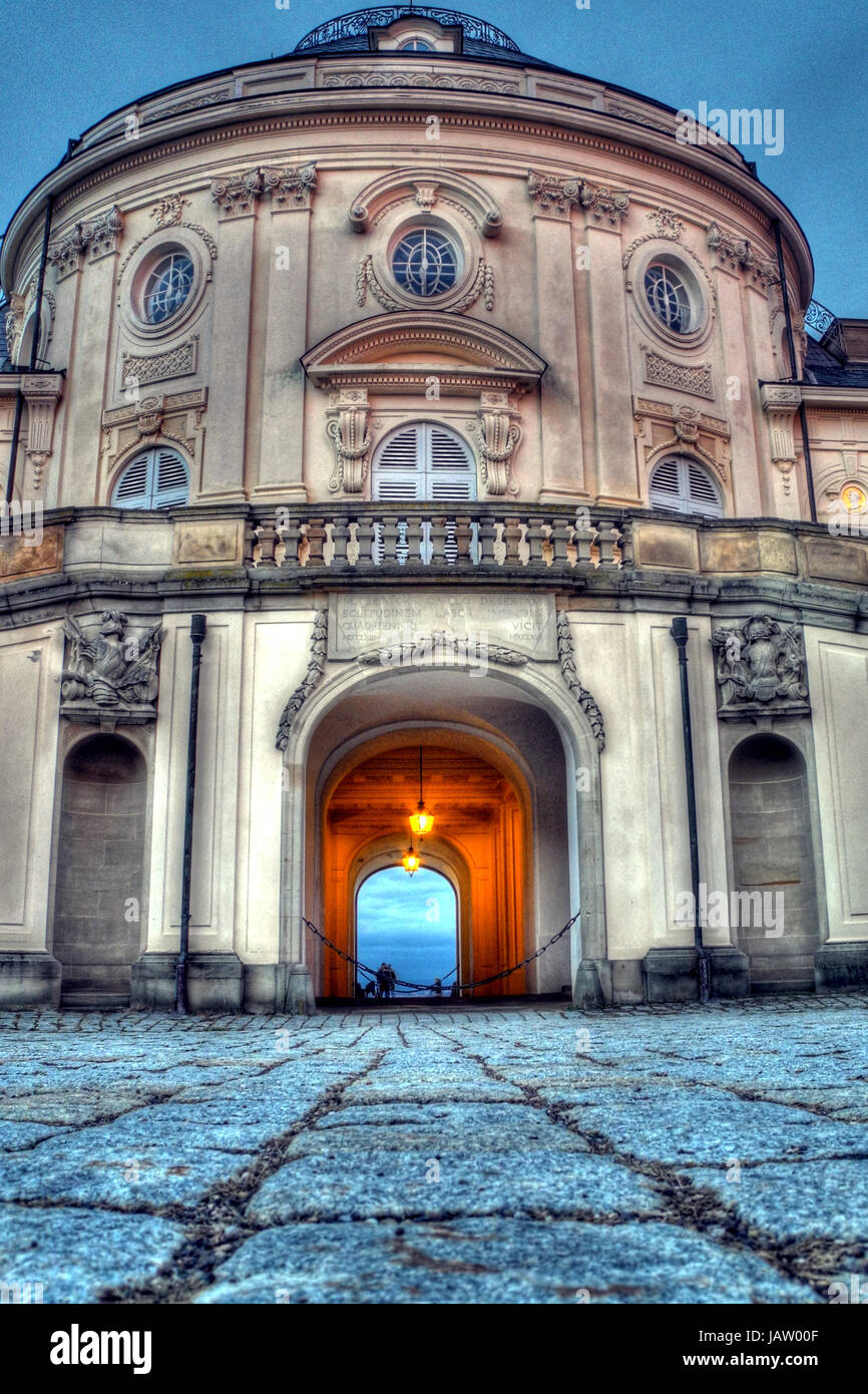 schloss solitude at dusk Stock Photo - Alamy