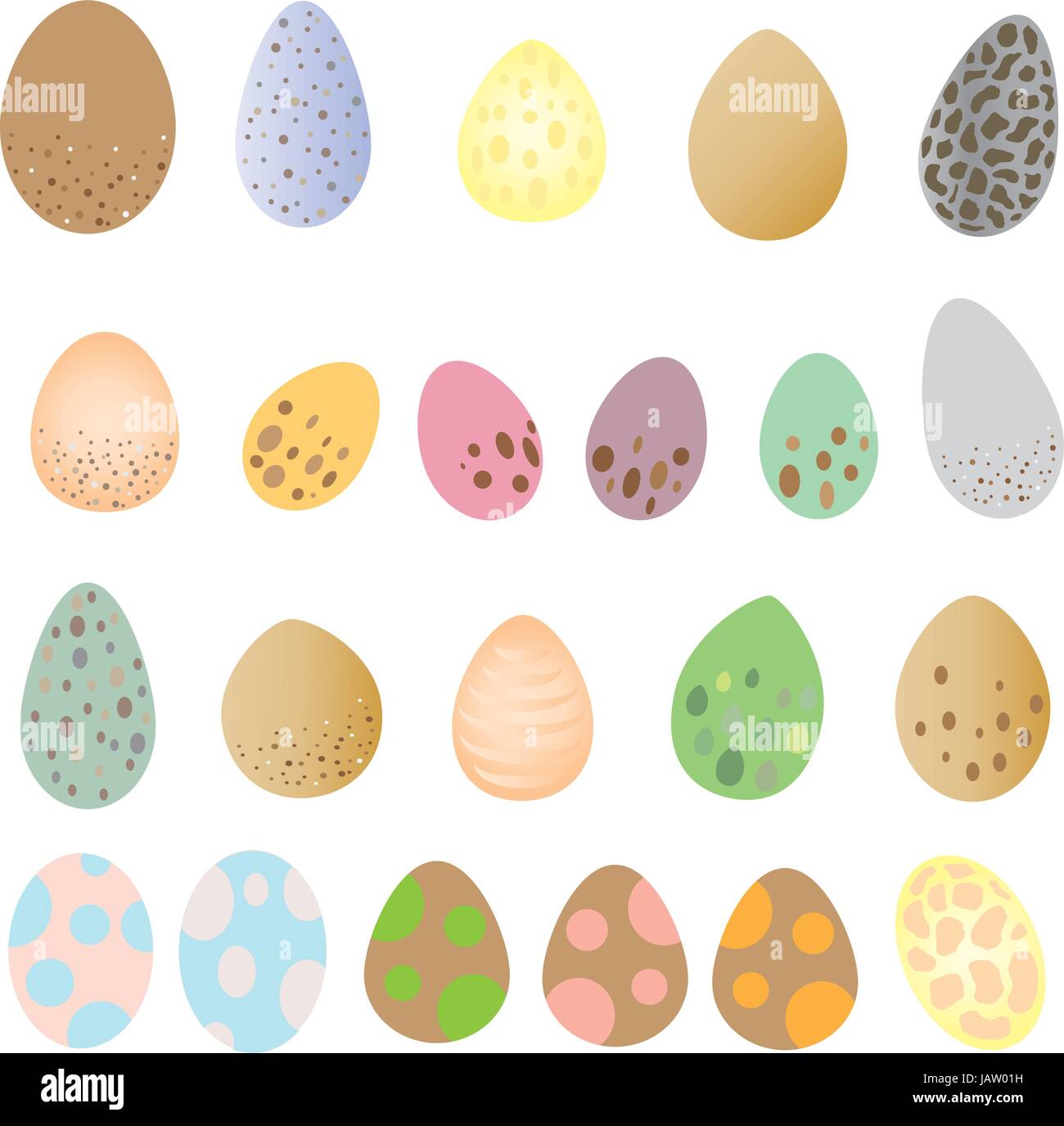 Collection Of Vector Bird Eggs Stock Vector Image & Art - Alamy