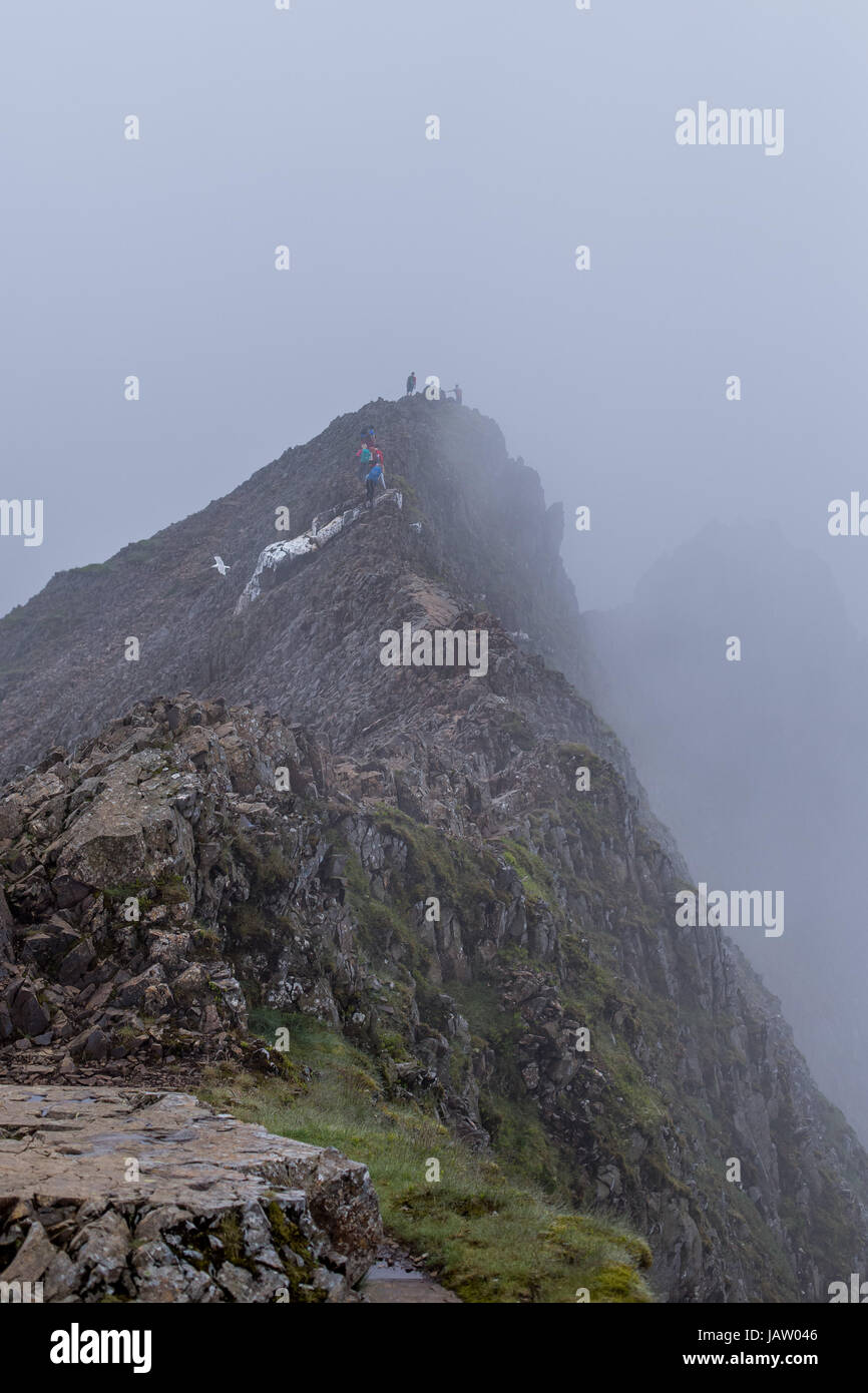 crib goch snowdonia wales Stock Photo - Alamy