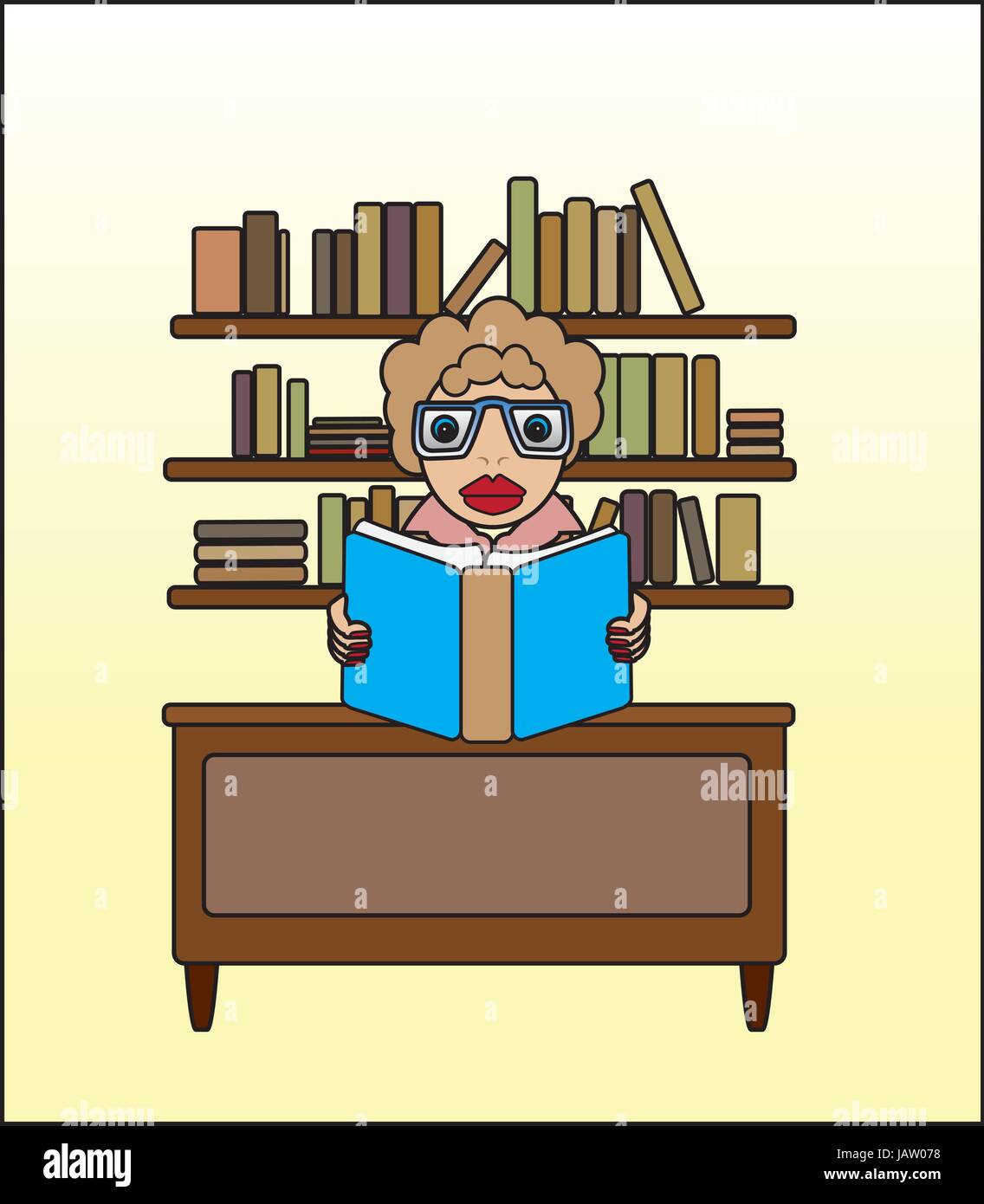 Librarian Cartoon Character