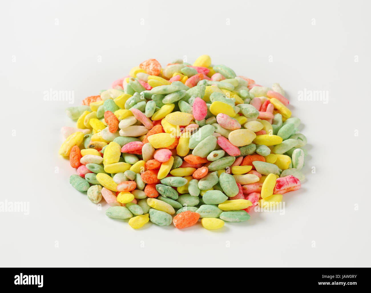 Sugar coated colored puffed rice Stock Photo - Alamy