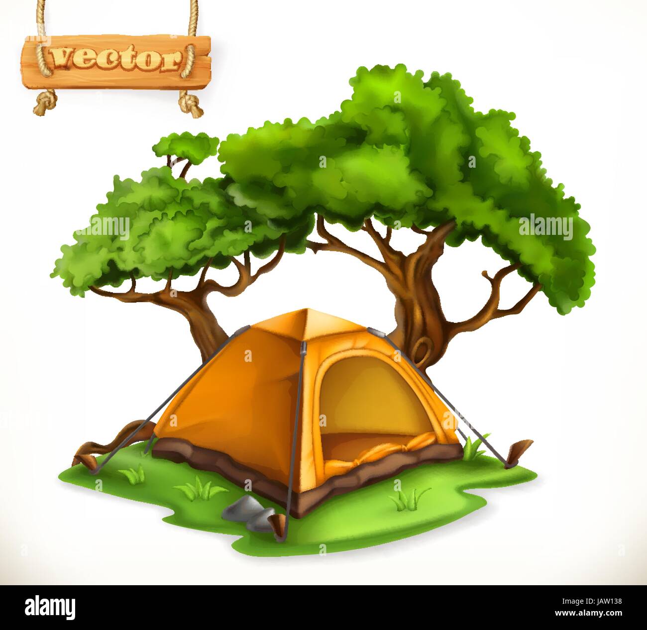 Hiking dome tent. Camping, 3d vector icon Stock Vector Image & Art - Alamy