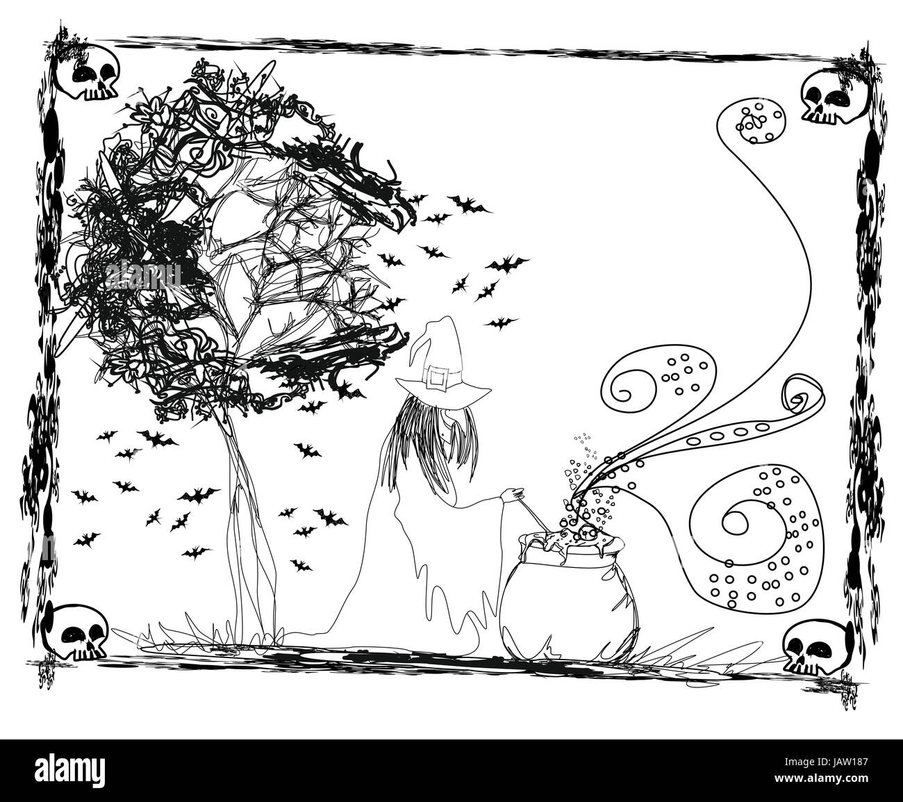 Witch stirring brew hi-res stock photography and images - Alamy