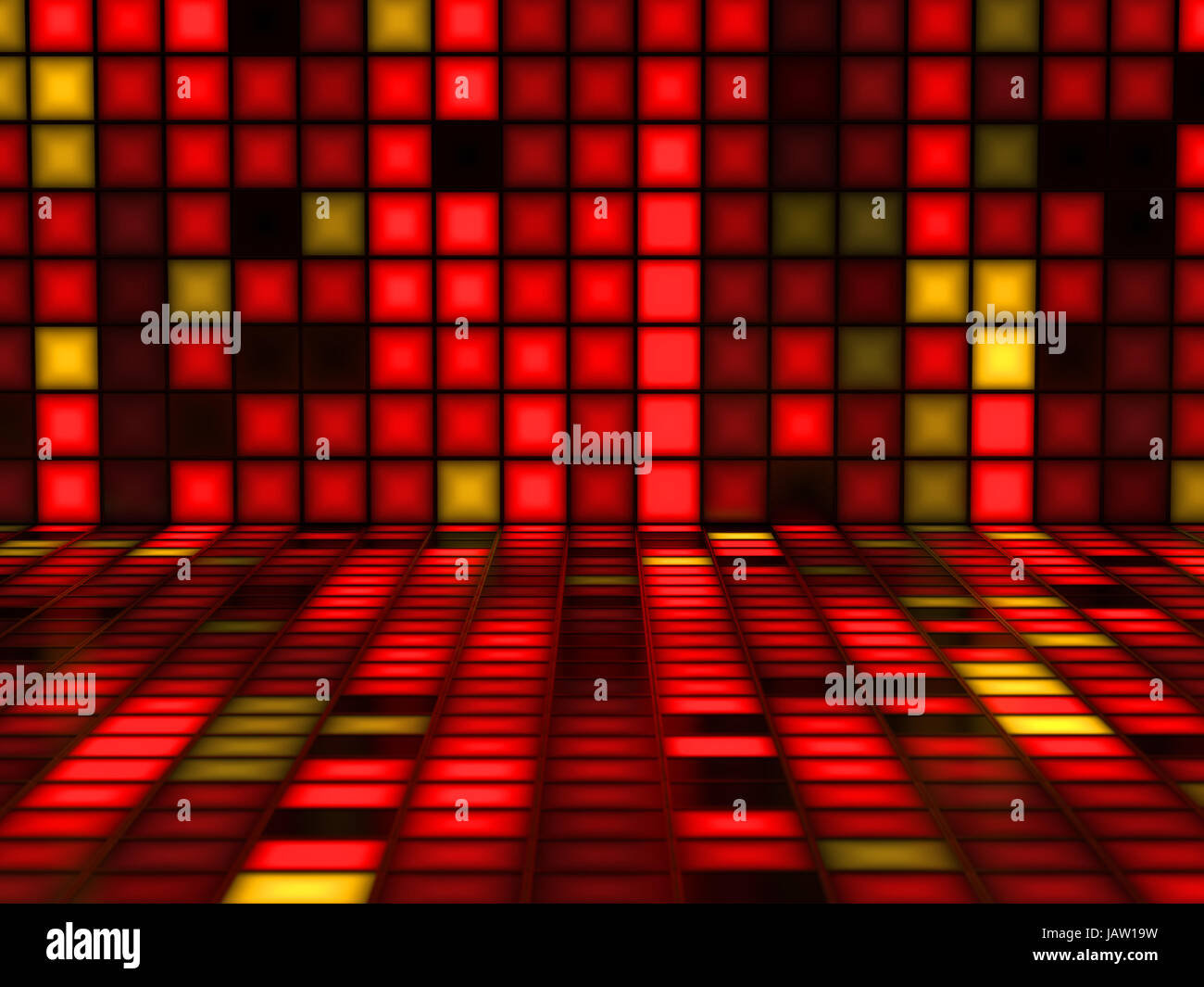 Glowing red yellow cubes hi-res stock photography and images - Alamy