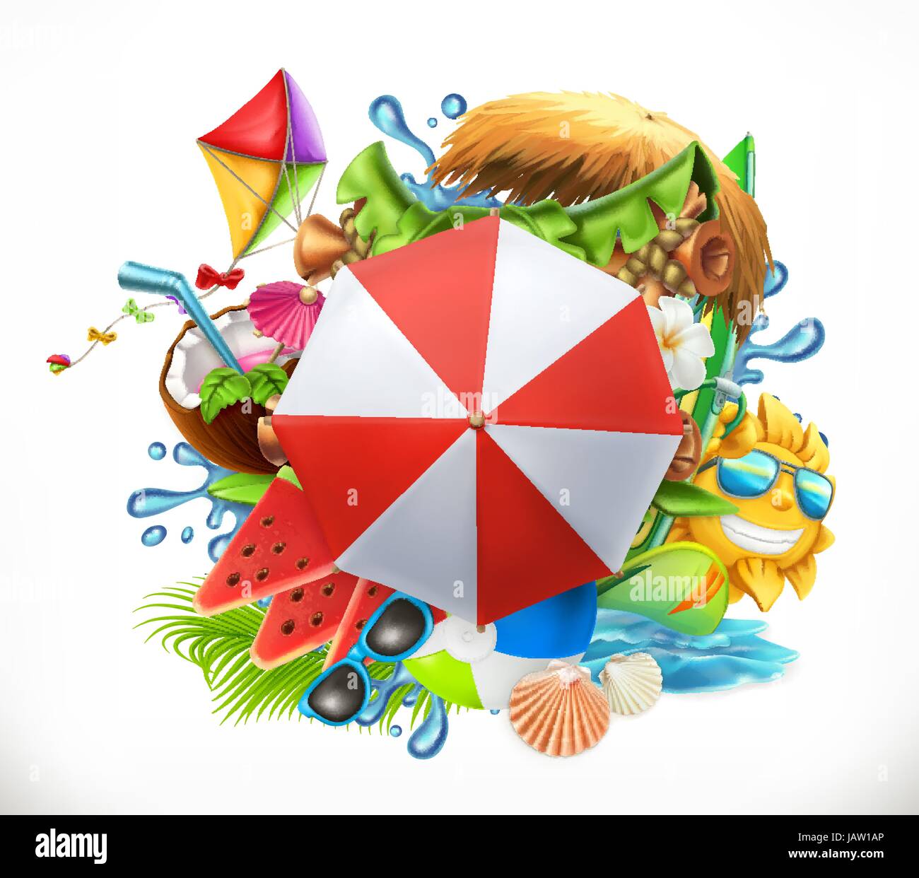 Summer background exotic weekend Stock Vector Images - Alamy
