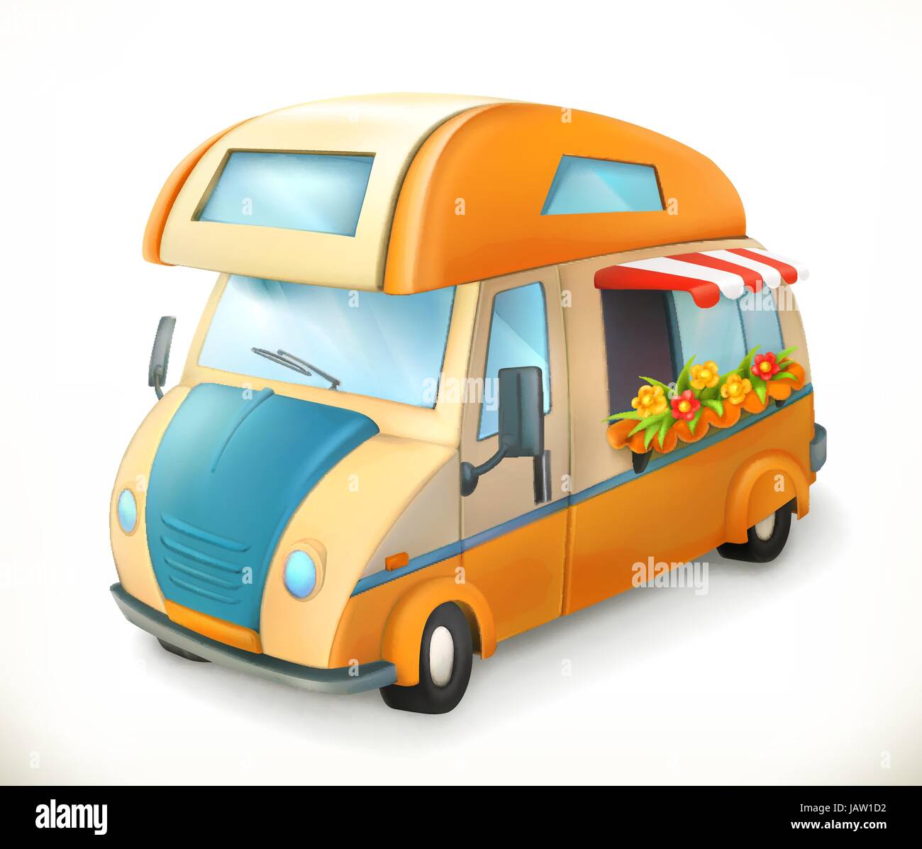 Camping trailer icon element hi-res stock photography and images - Alamy