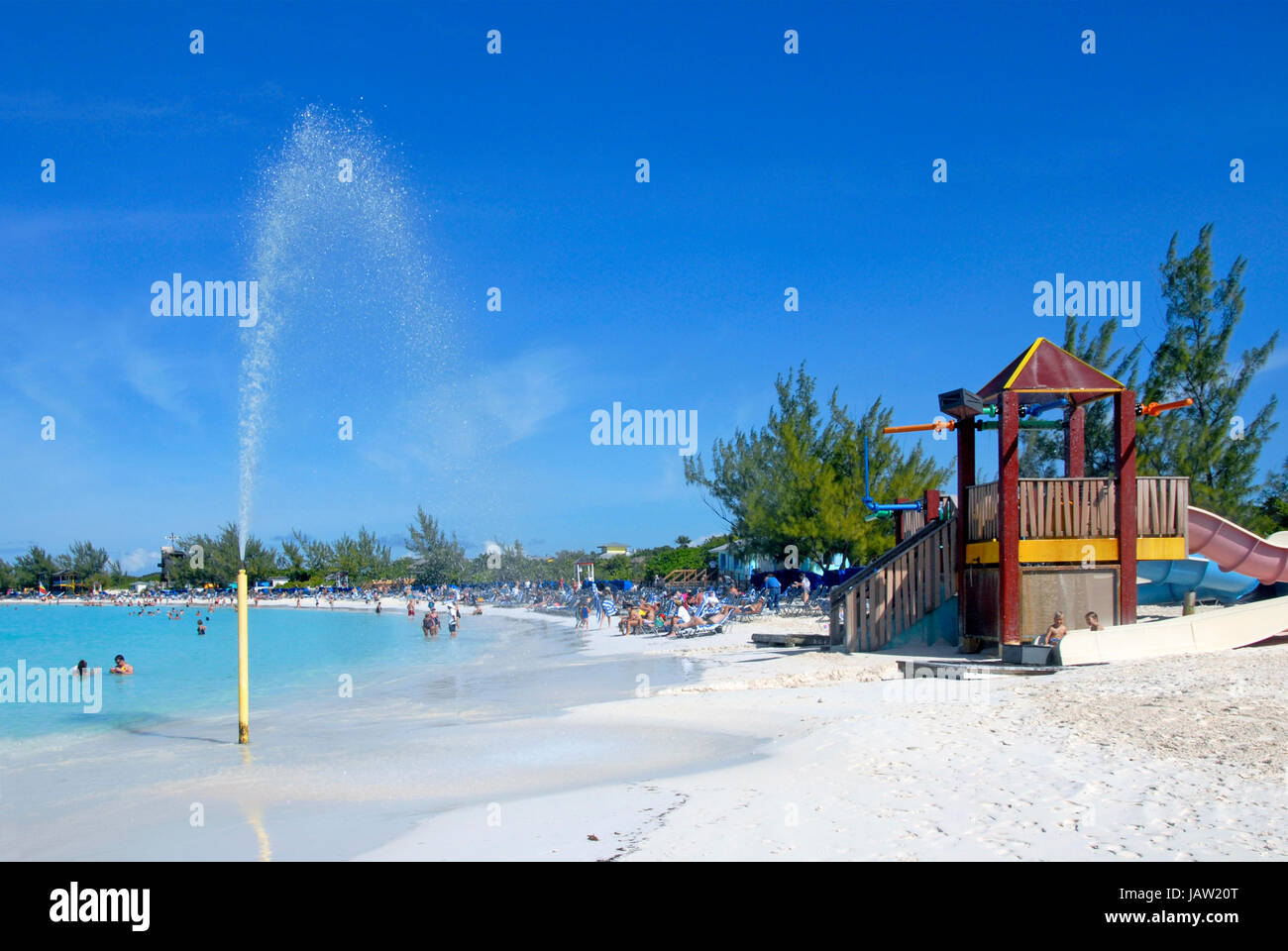 Beach, Half Moon Cay, Bahamas Stock Photo - Alamy