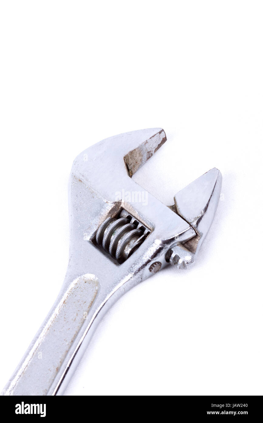 wrench isolated on a white background Stock Photo - Alamy
