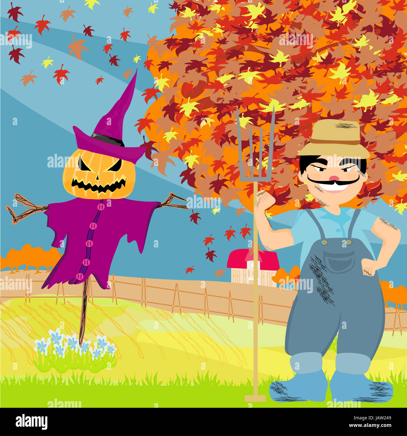 Smiling redneck autumn landscape man rural hi-res stock photography and ...