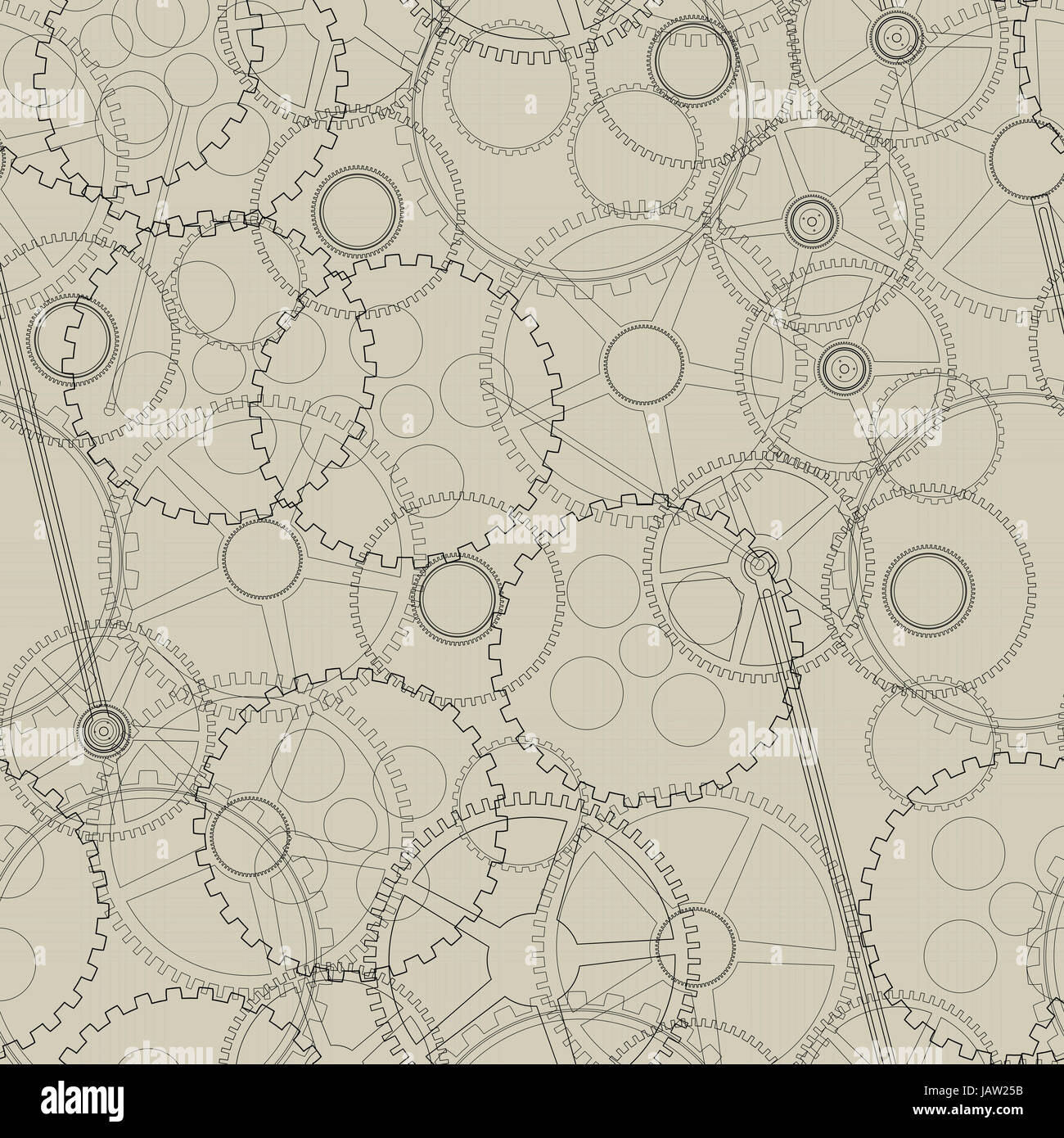 Seamless pattern, texture with mechanical gear and cogwheel Stock Photo ...