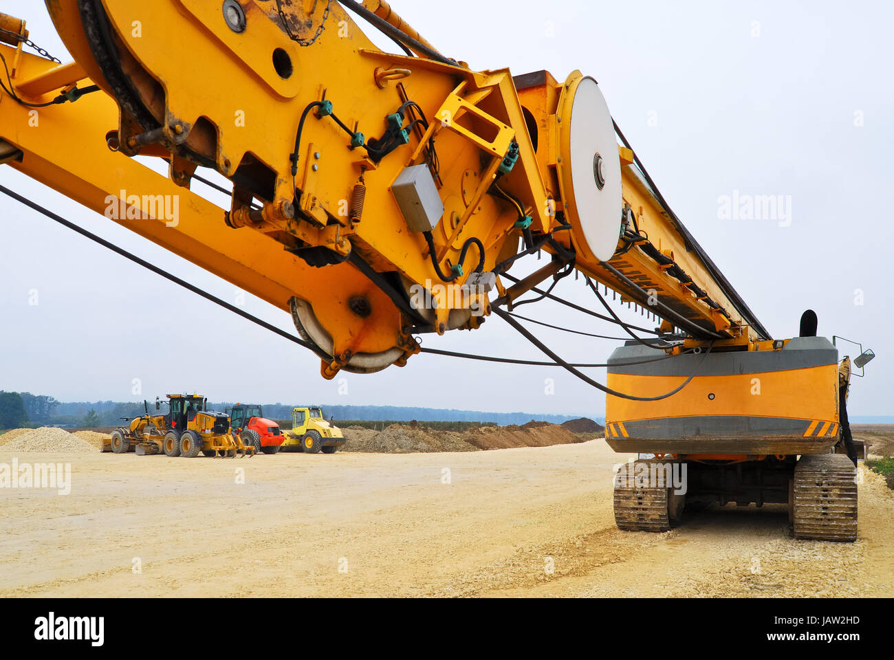 construction auger drill Stock Photo - Alamy