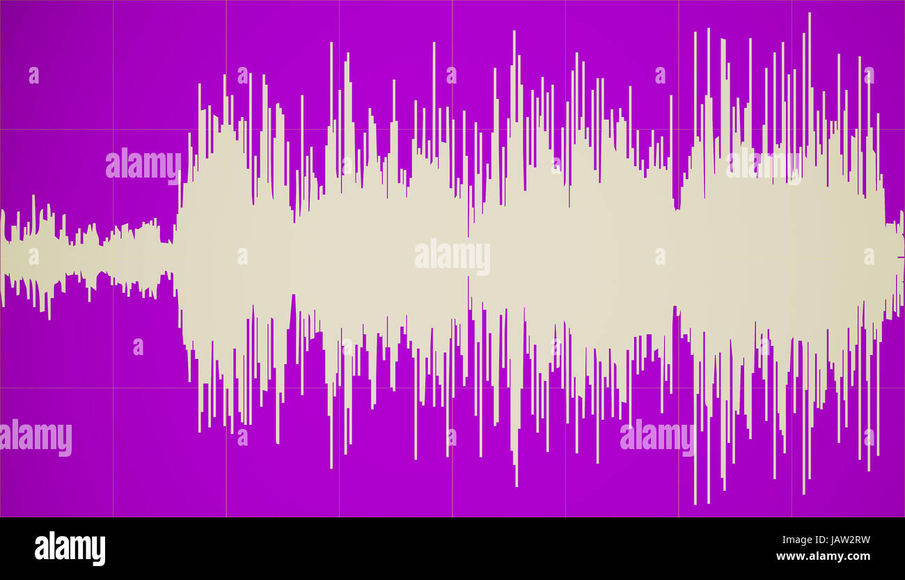 Retro looking Vector illustration of music sound waves Stock Photo - Alamy