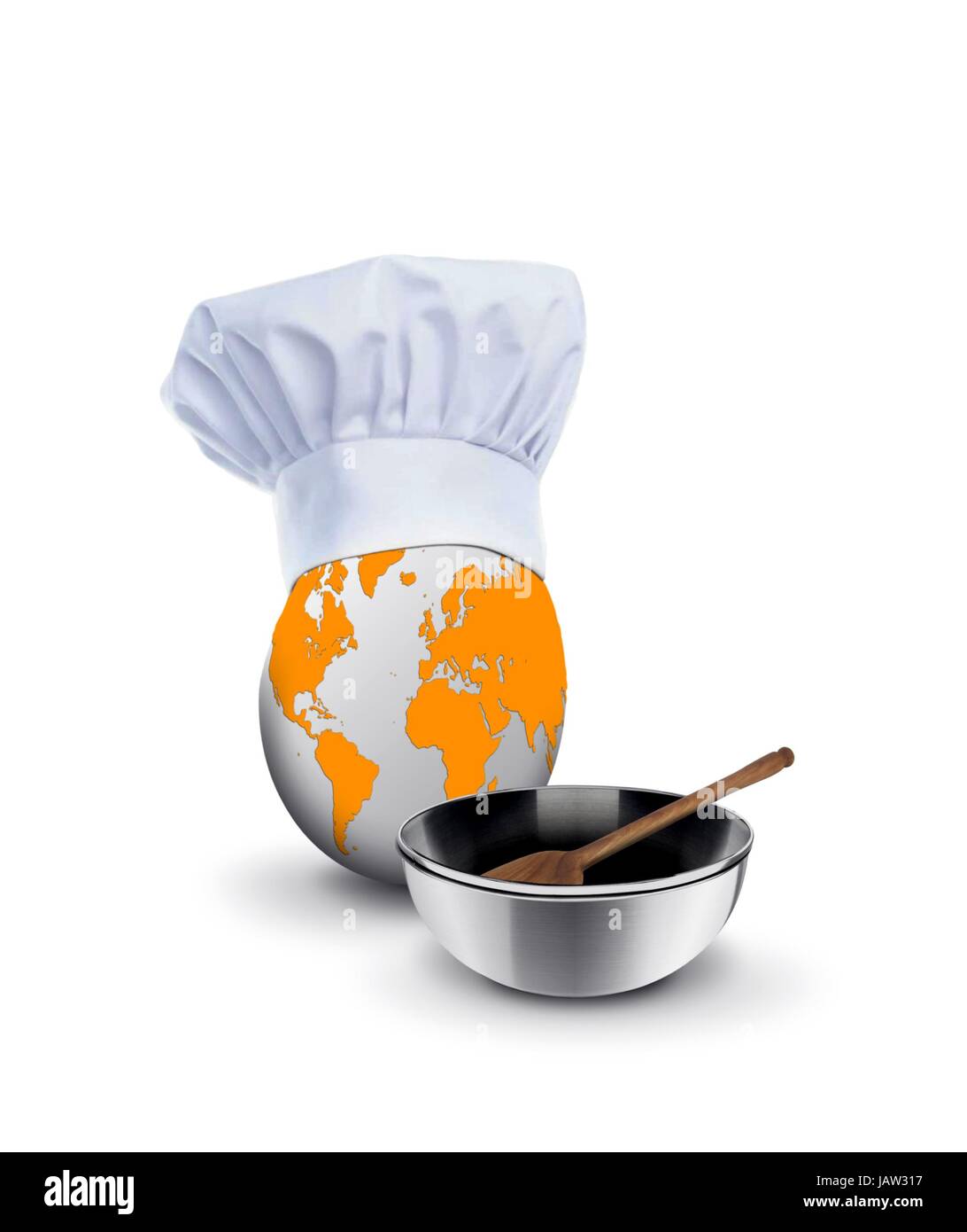 World Class Chef with Spatula and Bowl Stock Photo - Alamy