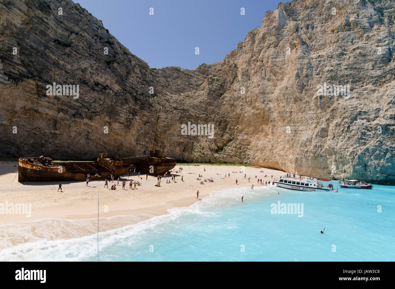 Navagio Beach or Shipwreck Beach, Zakynthos, Greece Stock Photo - Alamy