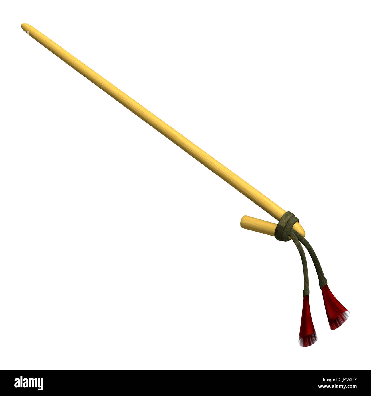 3D digital render of a native American pole isolated on white ...