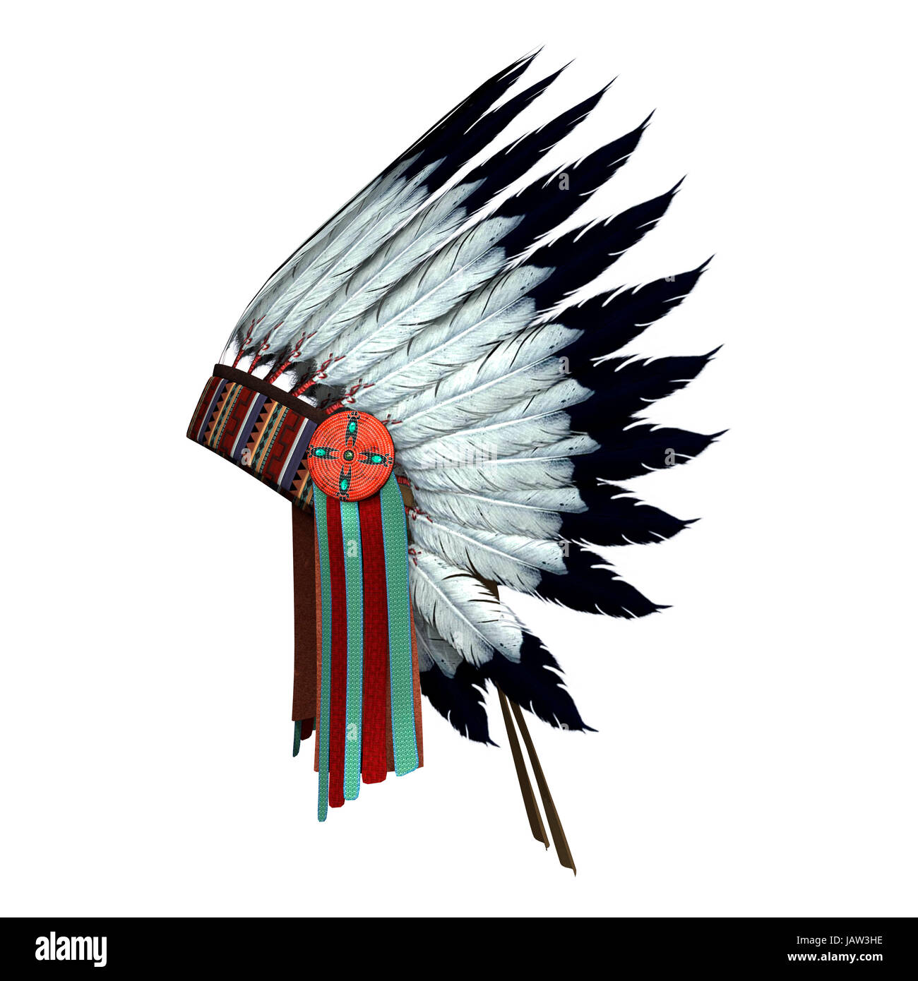 Indian chief war bonnet Cut Out Stock Images & Pictures - Alamy