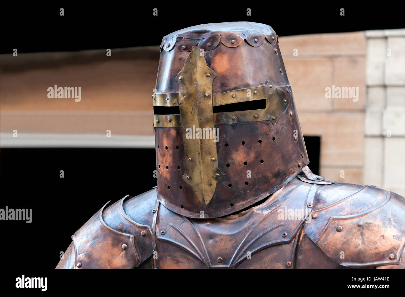 Close up view of a medieval knight armour Stock Photo - Alamy
