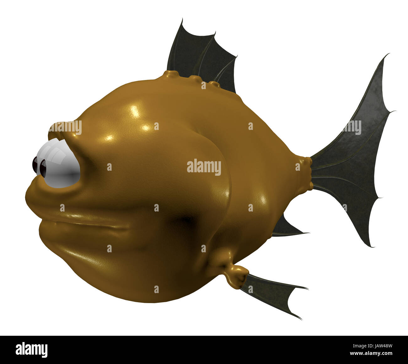 komischer fisch - 3d cartoon illustration Stock Photo - Alamy