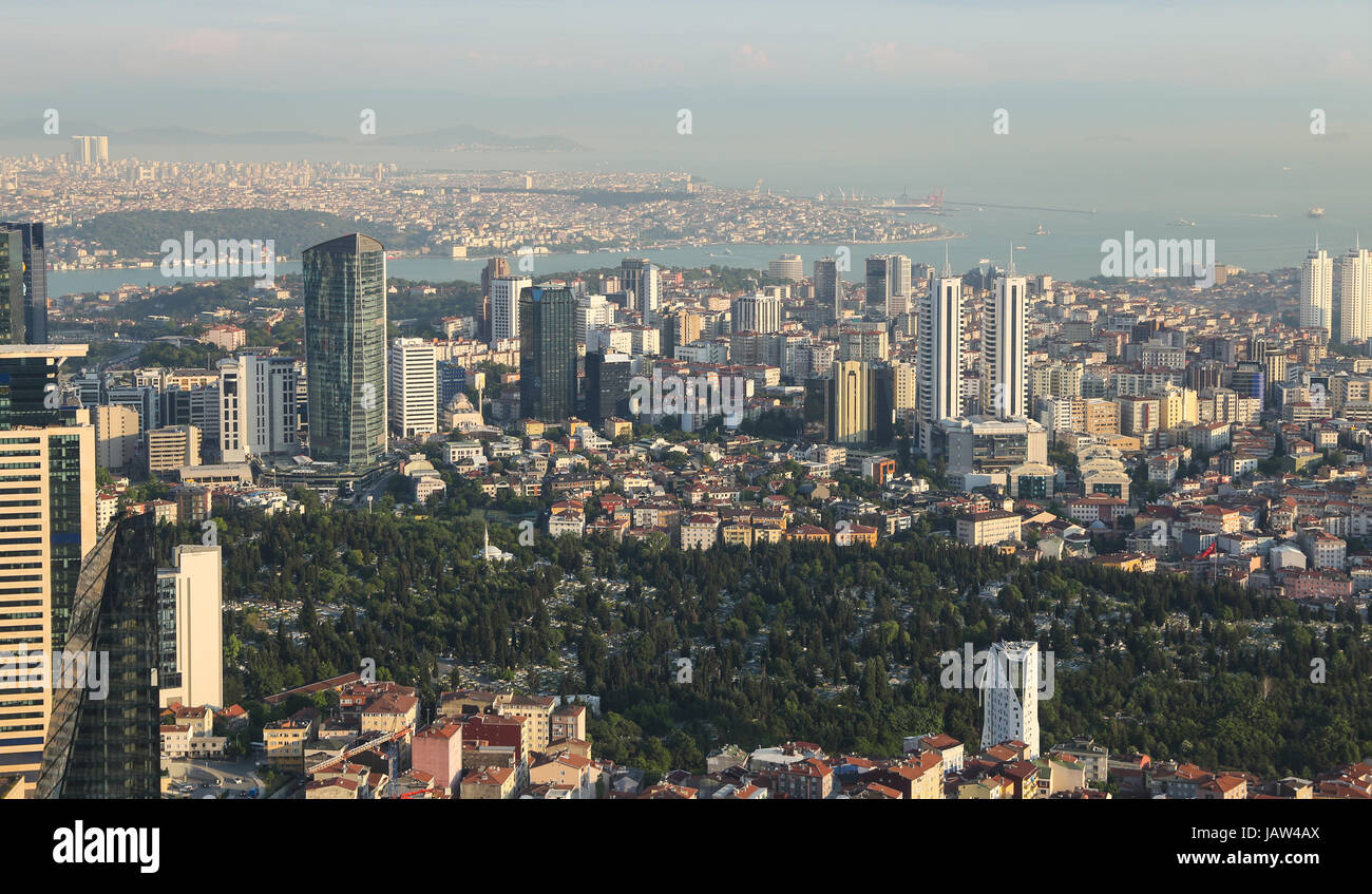 Aerial view of Istanbul City in Turkey Stock Photo - Alamy