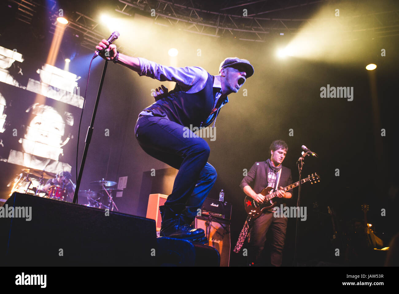 March 21, 2015: The Italian rock band Negrita performing live on stage ...