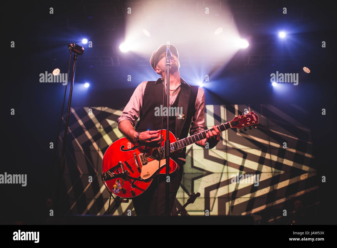 March 21, 2015: The Italian rock band Negrita performing live on stage ...