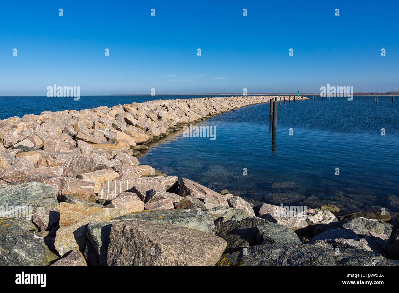Mole in Warnemünde Stock Photo - Alamy